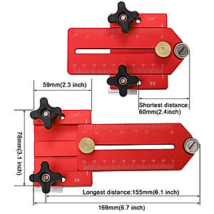Fasmov Thin Rip Jig Table Saw Jig Guide for Making Repetitive Narrow Thin Strip Cuts Woodworking Tools Fast Thin Ripping Guide for Table Saw Band Saw Router Table, Extended Version
