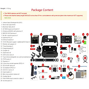 JETANK AI Kit for Jetson Nano Developer Kit (B01) to Build Smart AI Tracked Mobile Vision Robot with IMX219 Camera Sensor Dual-Band Wireless WiFi Bluetooth Monitor Motion Color Detection @XYGStudy