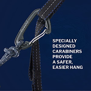 ENO DoubleNest Hammock - Lightweight, Portable, 1 to 2 Person Hammock - for Camping, Hiking, Backpacking, Travel, a Festival, or The Beach - Aqua/Sapphire/Amber