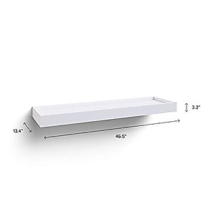 NewAge Products Home White Floating Shelf - 48in, Hanging Rectangle Kitchen Wall Shelving, 81042