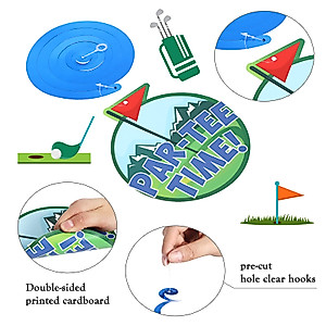 30 Pieces Golf Party Decorations Swirls, Birthday Retirement Sports Golf Theme Party Supplies Golf Cutouts Foil Hanging Swirls Ceiling Decor for Kids Boys Men Baby Shower Par-Tee Time Birthday