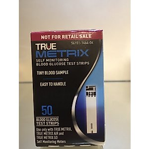 600 TRUE Metrix Blood Glucose Test Strips with Free Meter