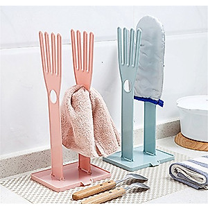 2 Pieces Kitchen Rubber Gloves Racks Drain Towel Storage Holders Home Cleaning Tool Drying Rack Sink Accessories