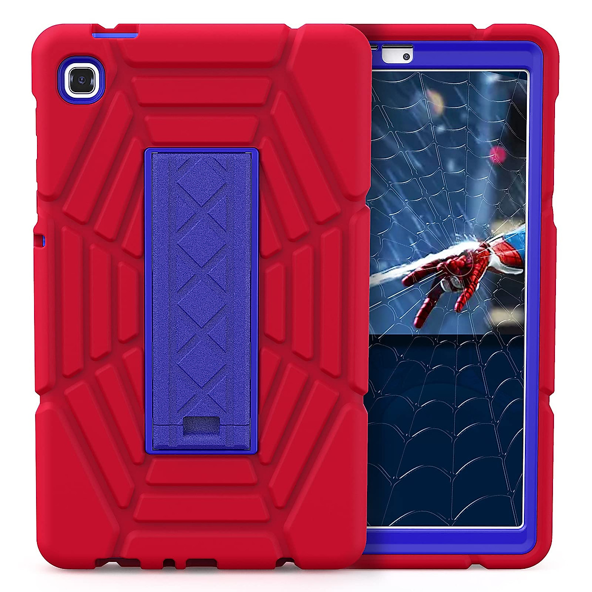 Grifobes for Samsung Galaxy Tab A7 Lite Case, 8.7 inch Shockproof Rugged Protective Cover with Stand for 2021 Tab A7 Lite 8.7" Tablet SM-T220/T225/T227U for Kids Boys Children(Red+Blue)