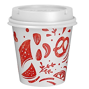 Dixie To Go Snack Cups with Lids, 10 Ounce Travel Size, 24 Count Disposable Paper Cups