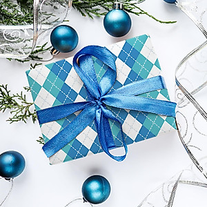 JarThenaAMCS 12Pcs Winter Cotton Fabric Bundles 18 x 22 Inch Snowflake Snowman Santa Penguin Fat Quarters Blue White Sewing Fabrics for Xmas Winter DIY Craft Party Decor