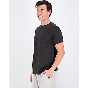 5 Pack:Men’s Mesh Active Wear T-Shirt Essentials Performance Workout Gym Training Quick Dry Fit Dri Tech Breathable Short Sleeve Crew Under Shirt Athletic Sport Running Top Exercise SPF- Set 1 XL