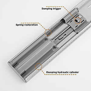LONTAN Soft Close Drawer Slides 22 Inch Cabinet Drawer Slides 10 Pairs - Ball Bearing Drawer Slides Heavy Duty Full Extension Drawer Slides Dresser Kitchen, 100 LB Capacity