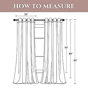 Tony's collection Blush Velvet Curtains 96 inches Super Soft Nursery Decor Room Darkening Curtains Privacy Protect Velvet Drapes for Kids Room/Slid Glass Door(52x95 Inch, Blush, 2 Panels)