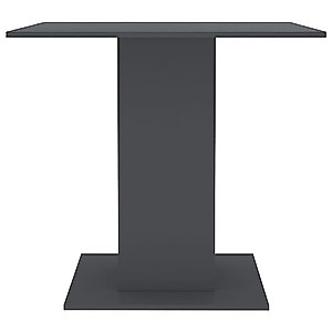 YAFF Dining Table Gray 31.5"x31.5"x29.5" Engineered Wood-0254