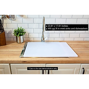 Professional Plastic Cutting Board, HDPE Poly for Restaurants, Dishwasher Safe and BPA Free, 24 x 18 x 0.5 Inches, Green