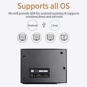 HXBER Thermal Printer, 80mm Embedded Thermal Printer Module with TTL+RS232+USB Connections Supports ESC/POS Commands 72mm Printing Width 180mm/s Speed Auto Paper Cutter Compatible with Windows Linux