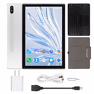 Honio Tablet, 5G WiFi White Fast Charging 100-240V 8 Core CPU 10.1 Inch Tablet 12 (US Plug)