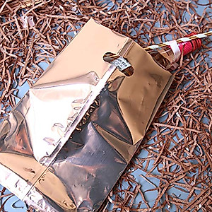 UNIQOOO 60 Metallic Foil Rose Gold Wedding Favor Bags, Party Treat Bags Bulk, Gift Candy Cookie Buffet Bags, Great for Wedding, Baby Shower, Birthday Party, Events, Celebrations - 9 3/4” x 6 1/2