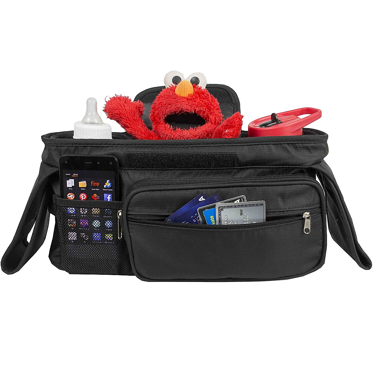 Stroller Organizer Bag and Organizer – Large Capacity - Premium Baby Stroller Bags Fits All Types of Strollers - Comes w/Smartphone & Dual Bottle Holder - Great Durability & Design