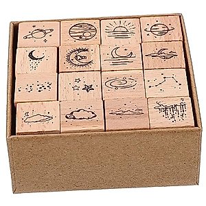 LIGHTAOTAO Kids Stamps 1 Box Wooden Stamp Set Wooden Stamps Stamps Stampers for Stampers Birthday Wood Mounted Rubber Stamp DIY Hand Account Seal Creative Stamps Wood Stamps Kids Stampers