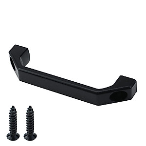 Semetall 2pcs Black Door Cabinet Pull Handles Suitable for Modern Drawer Handles Bridge Pulls Handles for Cupboard Arched Decorative Closets Door Handles Bookcases Cabinet Handles(140mm×33mm)