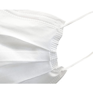 Patriot Medical Devices Disposable Face Mask | Made in the USA Soft, Hypoallergenic, Hydrophobic Material | 50 Count (white)