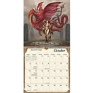 2021 Dragons by Ciruelo 16-Month Wall Calendar