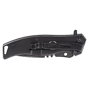 Klein Tools 44228 Electrician's Pocket Knife with Stainless Steel Blade, Perfect for Splitting Cable, Stripping Wire and Everyday Tasks, Black