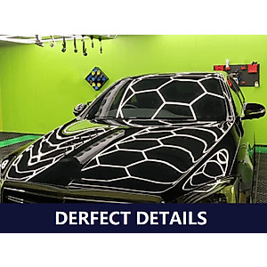 with Bezel 17 Honeycomb LED Garage Light, DIY LED Auto Repair Detail Light, 6500K Daylight White for car detailing, salon, gym, store, basement 212.5in x 94.8in