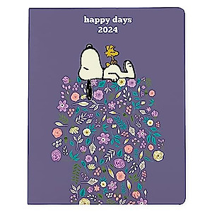 Graphique 2024 Monthly Planner | 18 Month Organizer, July 2023 – Dec. 2024 | Monthly Calendar & Notes Spreads | Marked Holidays | Peanuts Design | 8” x 10”