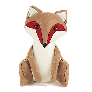 Glucksteinhome Soft Felt Brown Fox Seasonal Decoration (6-1/2" Tall)