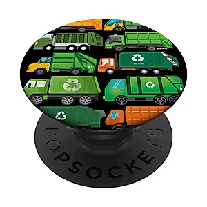 Garbage Truck Recycling Day Trash Waste Separation Birthday PopSockets Adhesive PopGrip