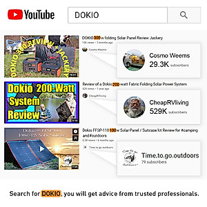 DOKIO 110w 18v Portable Foldable Solar Panel Kit (21x28inch, 5.9lb),Solar Controller 2 USB Output to Charge 12v Batteries/Power Station (AGM, Lifepo4) Rv Camping Trailer Emergency Power