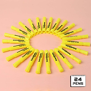 Yellow highlighter, 24 Pack -bright color, chisel tip, for Adults Kids Highlighting in the Home School Office-Short …