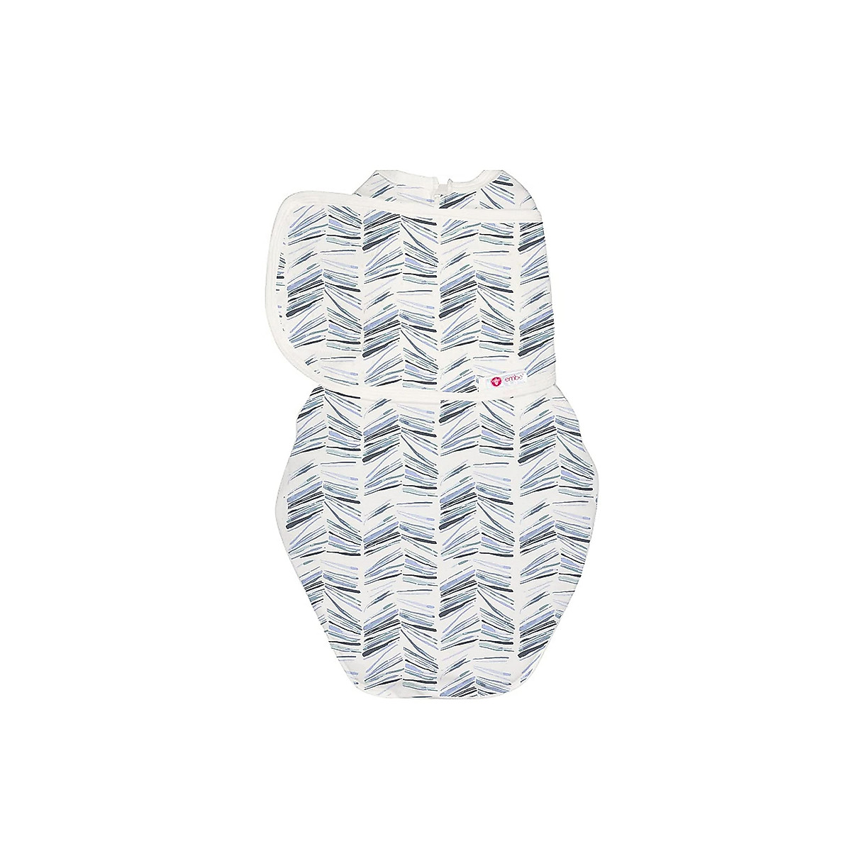 embé 2-Way Starter Baby Swaddle, 6-14 lbs, Newborn Swaddle Sack 0-3 Months, Zip & Velcro Swaddle 0-3 Months Baby Swaddles Wrap, Hip Healthy, Infant Swaddle - Angle Stripe