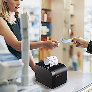 Rongta Thermal Receipt Printer, 80mm Receipt Printers, Thermal Pos Printer with Auto Cutter Support Cash Drawer,USB Serial Ethernet Support ESC/POS, Compatible with Windows/Mac/Linux (RP820)
