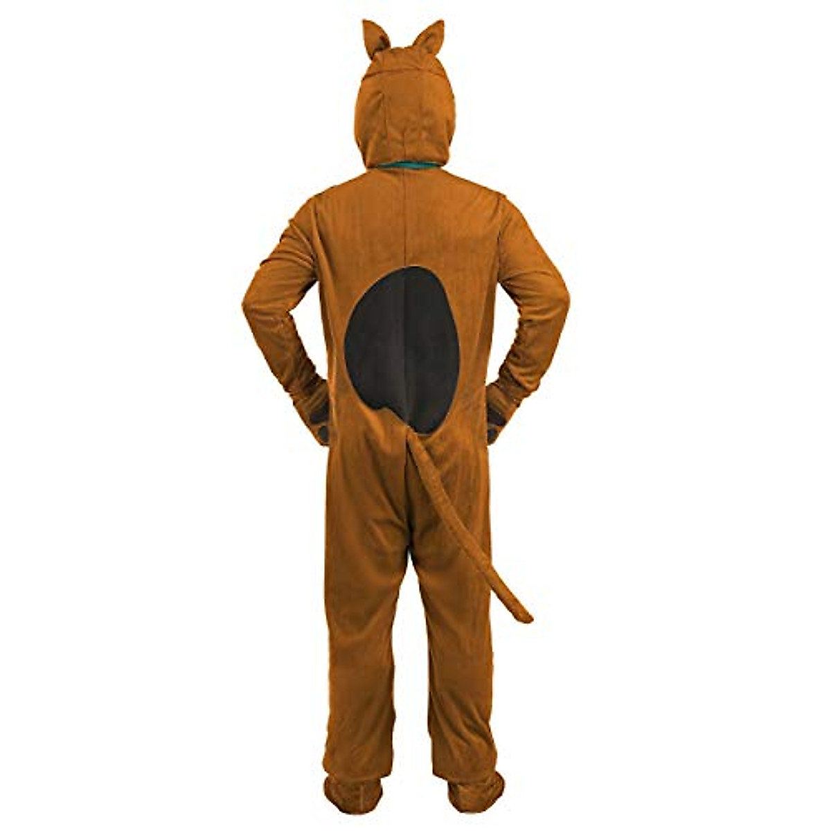 Fun Costumes Scooby Doo Costume for Adults, Brown Dog Jumpsuit for Movie Character Cosplay, Dress-Up Parties & Halloween Small