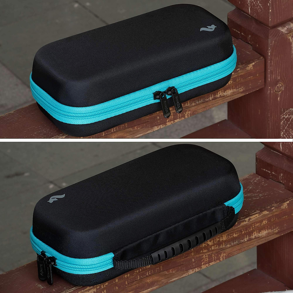 ButterFox Extra Large Carrying Case for Nintendo Switch Lite, Fits Charger, Compatible with JETech Protective Case and Most Grips, Game and Accessories Storage (Turquoise Blue/Black)