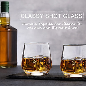 Set of 24 Shot Glasses 3.25 oz Tequila Glasses Heavy Base Whiskey Tasting Glasses Glass Cups Small Liquor and Spirit Glasses Tequila Bar Glasses Shooter Glass for Drinking Tasting Espresso Beer Juice