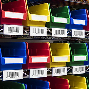 Akro-Mils 29308 Clear Protective Plastic Flat Label Holders for Wire Shelving Retail Display and Warehouses, (25-Pack)