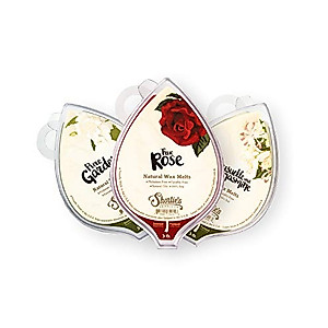 Shortie's Candle Company Natural Floral Soy Wax Melts Variety Pack - 3 Highly Scented 3 Oz. Bars - Gardenia, True Rose, Honeysuckle Jasmine - Soy & Essential Oils, Phthalate & Paraffin Free, Vegan