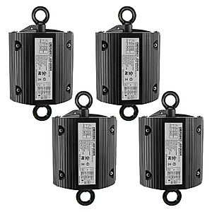 4Pack 40W LED Emergency Backup Driver, 0/1-10V Dimmable, 90mins Backup Time AC100-347V Emergency Backup Battery, Output 170V DC,UL-Listed -Ideal Power Supply for High Bay Light, 5-Year Warranty