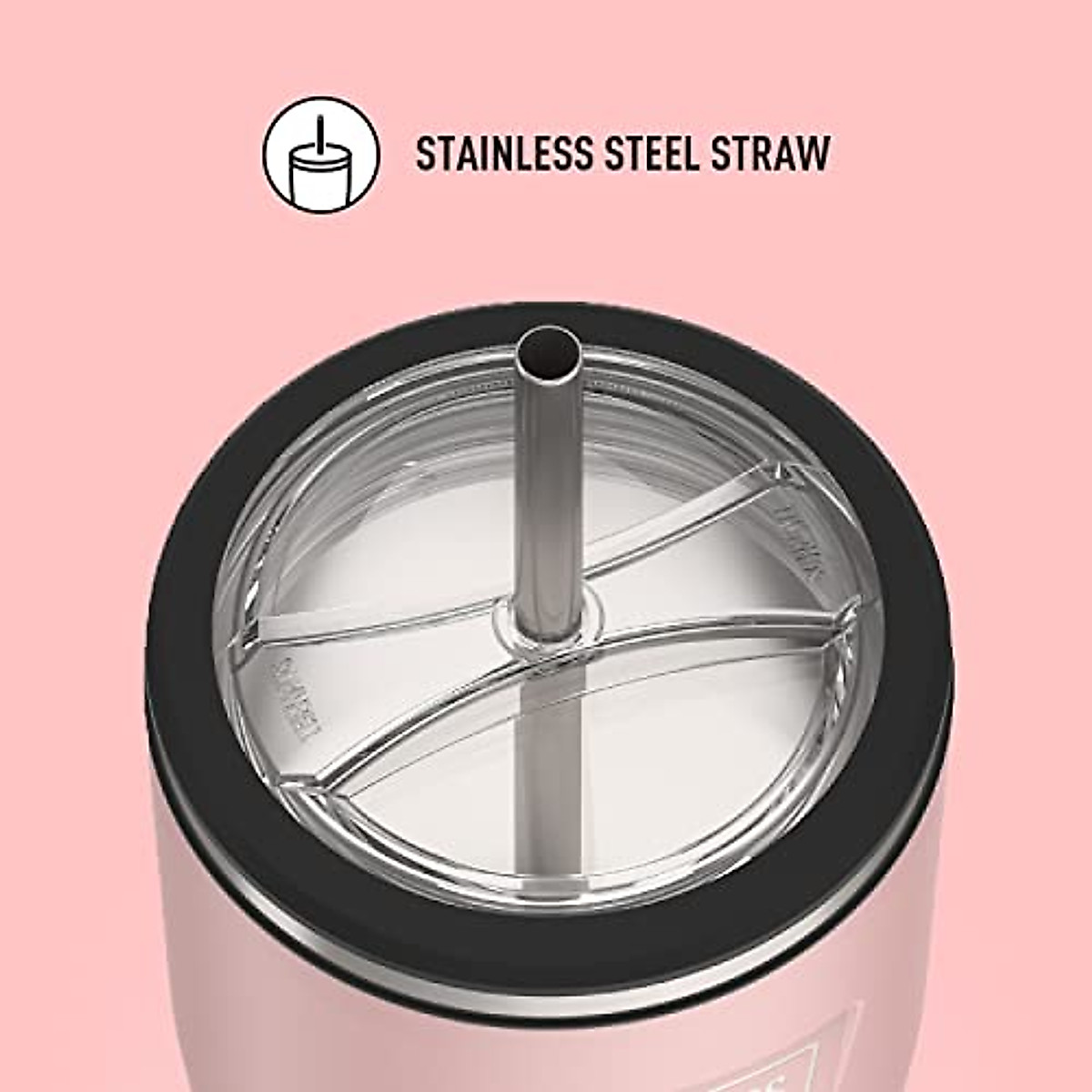 ICON SERIES BY THERMOS Stainless Steel Cold Tumbler with Straw, 24 Ounce, Sunset Pink