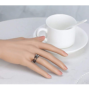 Ginger Lyne Collection Ginny Cat Kitty Wrap Black over 925 Sterling Silver Ring