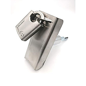 LORADAR Vending Machine Door Lock Stainless Steel Protection Cover, T Handle Vending Machine Lock Protection Cover, to Prevent The Lock Cylinder from Being Stolen or Damaged