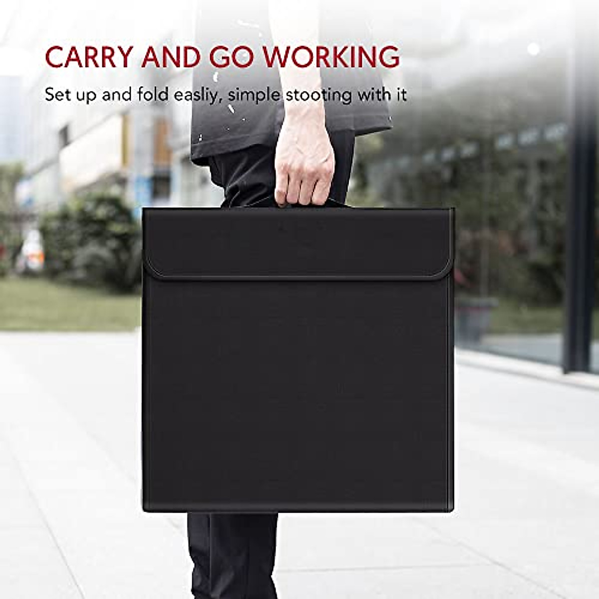 Photo Studio Light Box, Mini LED Shooting Tent Kit 16x16x16” 6000K 8W Portable Table Top Lighting Shooting Tent Kit Foldable Cube with 2x20 LED Lights 3 Color Backdrops