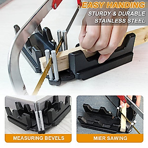 2-in-1 Mitre Measuring Cutting Tool, Measuring and Sawing Mitre Angles Cutting Tool for Home Improvement, Carpentry Work, Miter Saw Protractor Tool Professional woodworking tools