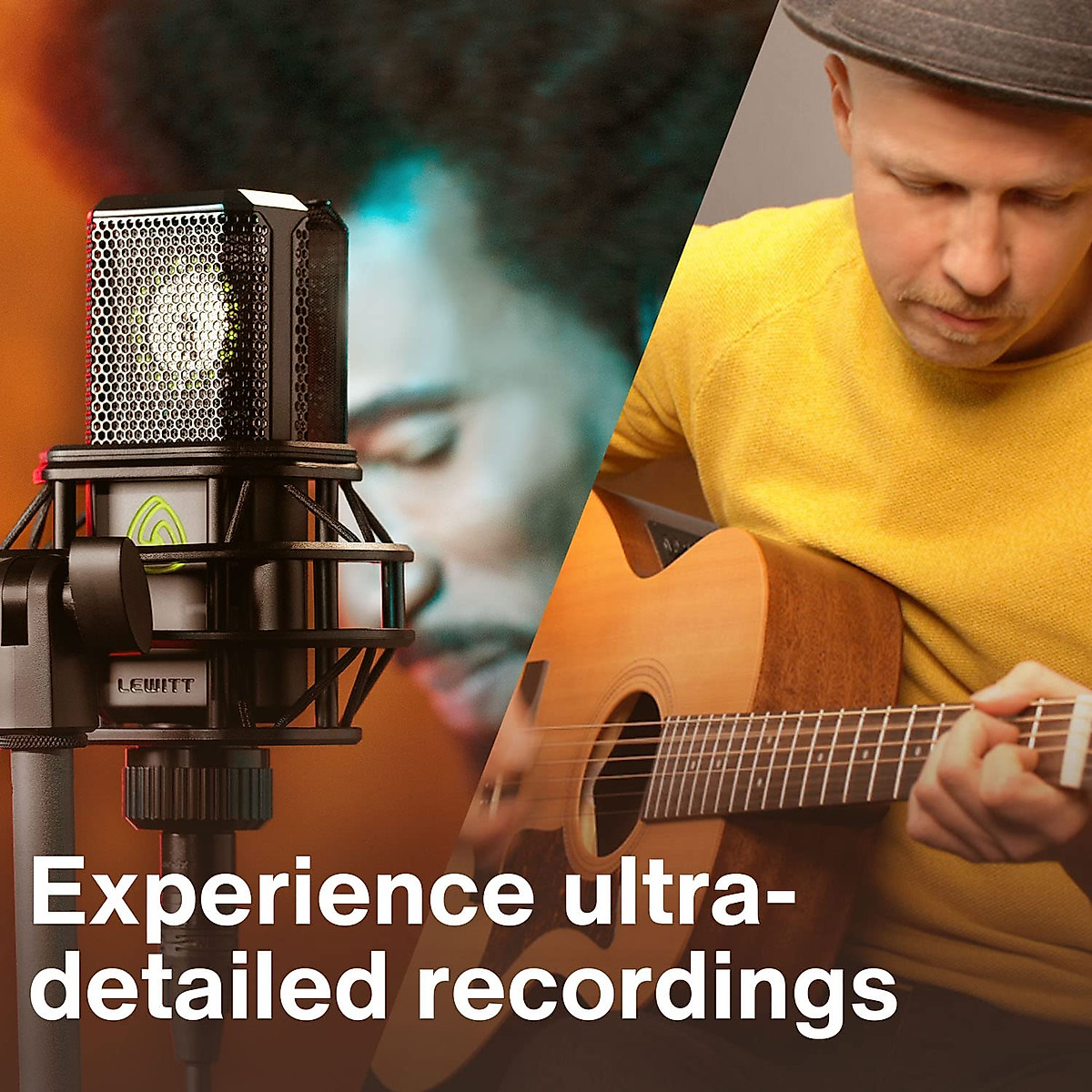 LEWITT LCT 540 S Large-Diaphragm Studio Condenser Microphone - Ultra low self-noise - Ideal for extreme processing - Low-cut filter and attenuation - Military spec transport case included