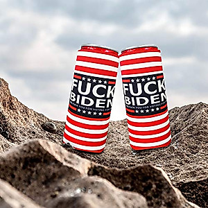 XccMe 2pcs Fuck Biden Can Cooler,Fuck You For Voting For Him Slim sleeves for 12oz Slim Cans like Red Bull, White Claw, Slim Beer and Spiked Seltzer Water（Fuck Biden）