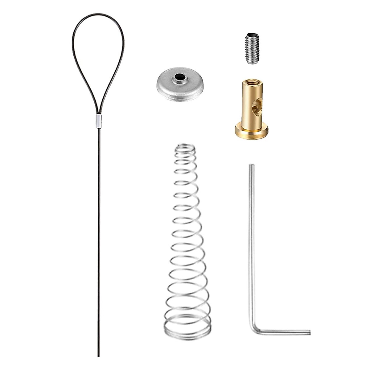 MARRTEUM Gate Latch Cable Pulls Kit, Black Spring Loaded Adjustable Gate Latch Cable Pull Gate Opener for Metal Wooden Fences Garden Backyard Door Fence Gate Opener (2 Sets)