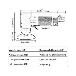 2inch 3inch Mini Air Sander Random-Orbital Polisher for car,Random Orbital Dual Action Sander