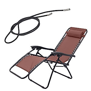 Replacement Elastic Cord Laces,Zero Gravity Chair Cords Replacement Universal Elastic Cord Repair Tool Kit for Garden Sun Recliners Lounge Chair 4PCS Black Recliners