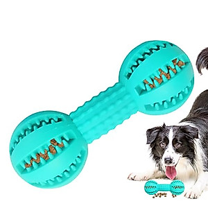 Puppy dentals Chew - Dog Teething Toy, Interactive dentals Toy | Dog Treat Toy Dispenser, Pet Teething Cleaner Chew Toy, Puppy Gum Soothing Toy, Dumbbell Shape Design Dog Teeth Grinding Toy for Dog
