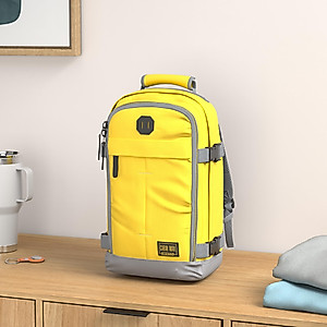 Cabin Max Metz Stowaway 20L Travel Bag 16x10x8 (40x25x20cm) - Mini Backpack/Weekender Bag Ideal Underseat Carry on Luggage (Vintage Yellow)